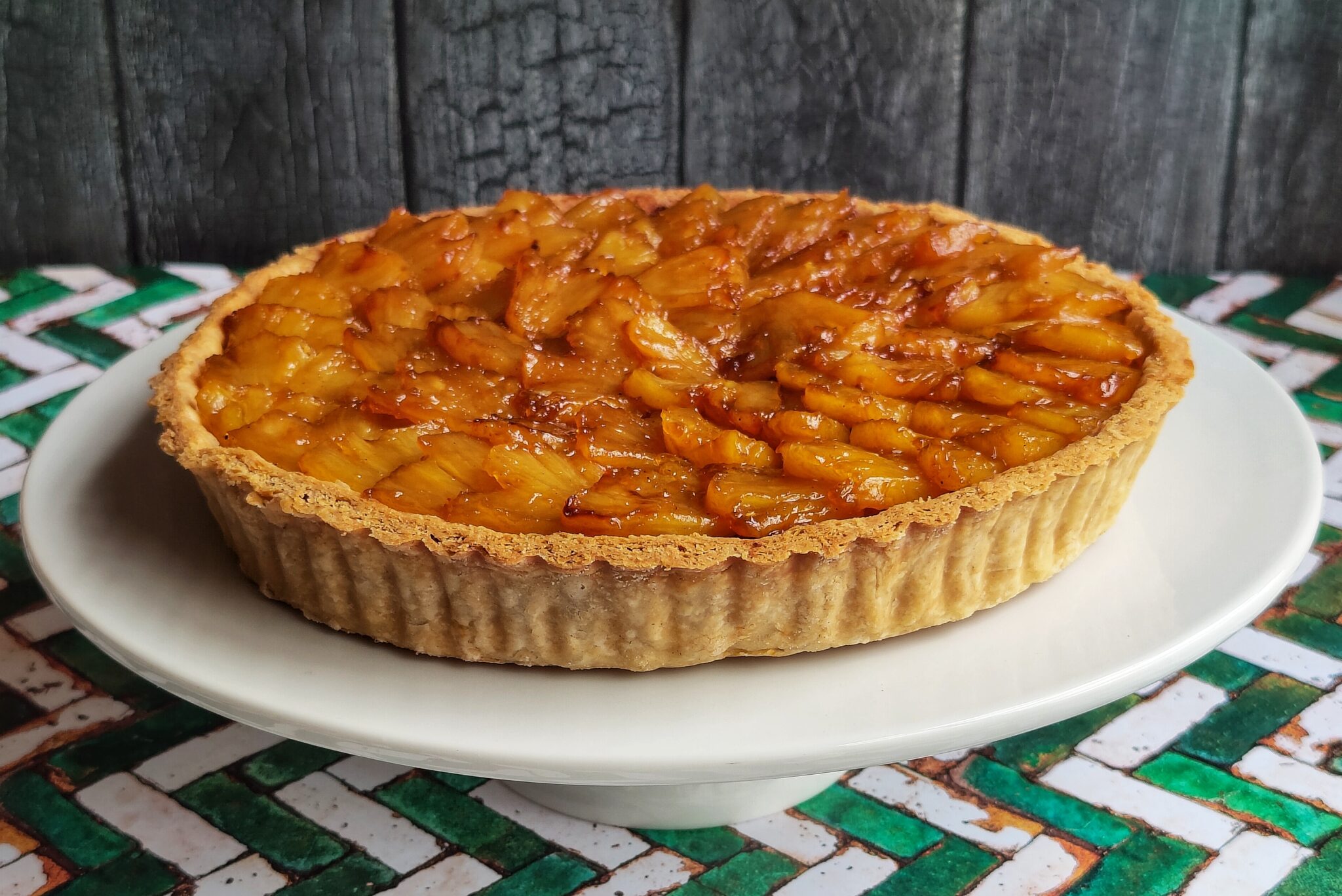 Caramelised pineapple + coconut frangipane tart | Susie's Kitchen